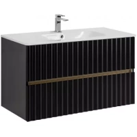 Тумба под раковину Art&Max Elegant 100 подвесная, черная матовая (AM ...