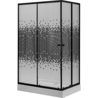 Душевой уголок Niagara Eco 120х80 с поддоном профиль черный стекло с ...
